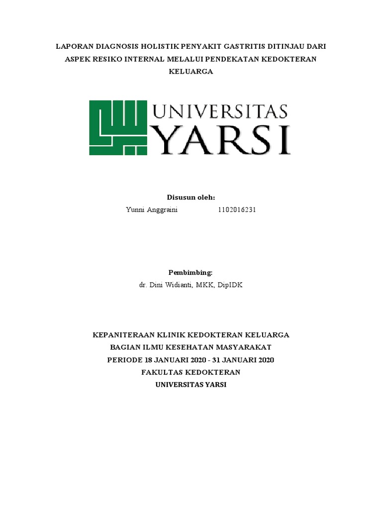 Diagnostik Holistik - Yunni Anggraini (1102016231) | PDF