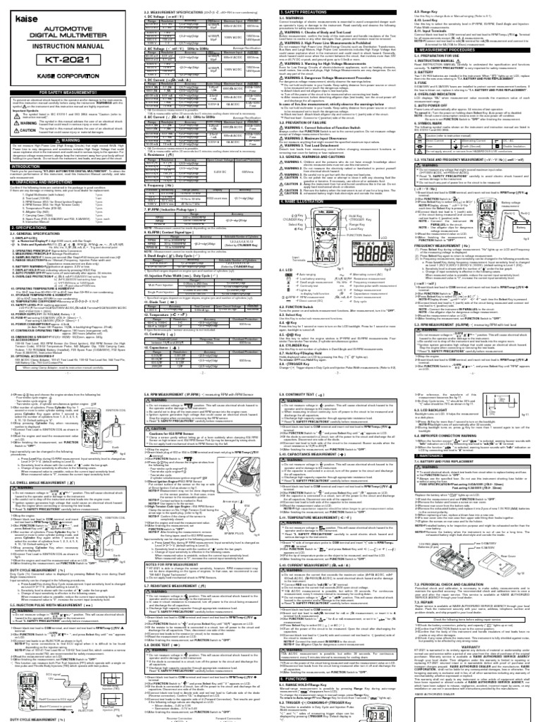 E Instruction kt2021 | PDF | Fuse (Electrical) | Electrical Network