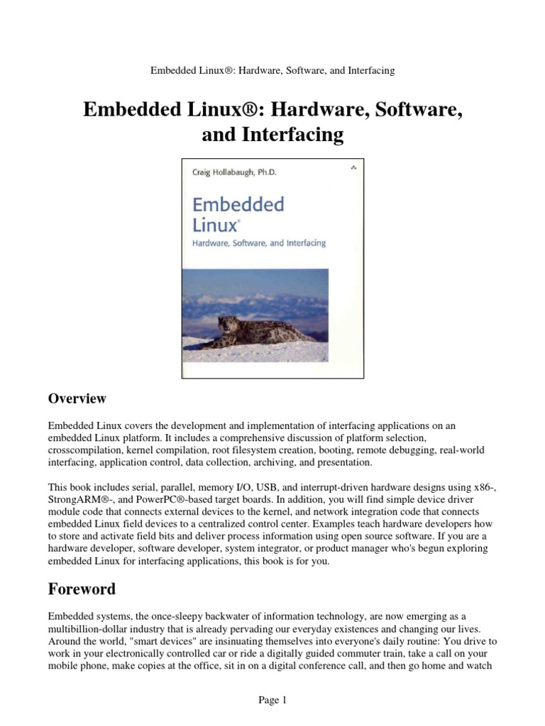 Embedded Linux | PDF | Embedded System | Device Driver