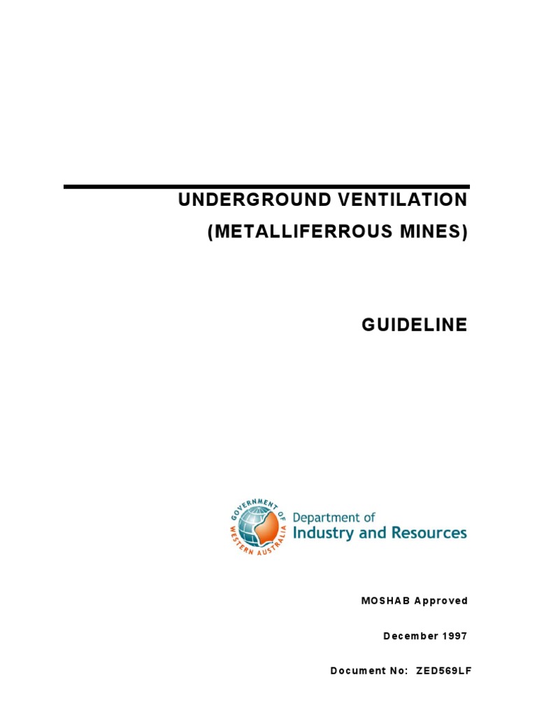 Underground Ventilation Guidelines for Mines | PDF | Ventilation ...