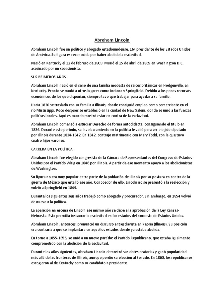 Abraham Lincoln-Henry David Thoreau | PDF | Abraham Lincoln | Guerra civil americana