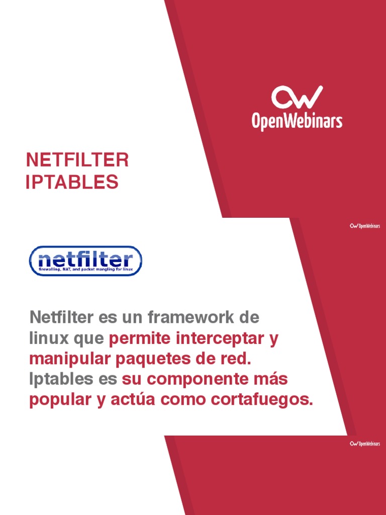 Netfilter Iptables | PDF | Cortafuegos (informática) | Red de arquitectura