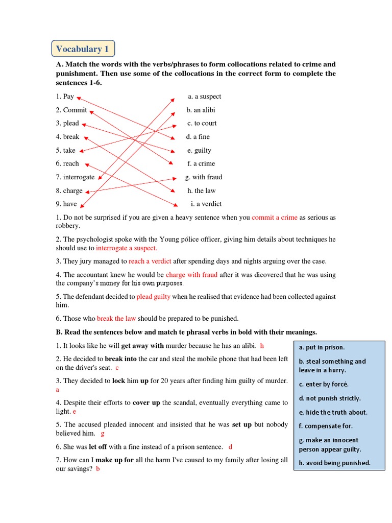 VOCABULARY Unit 6 | PDF | Murder | Deception