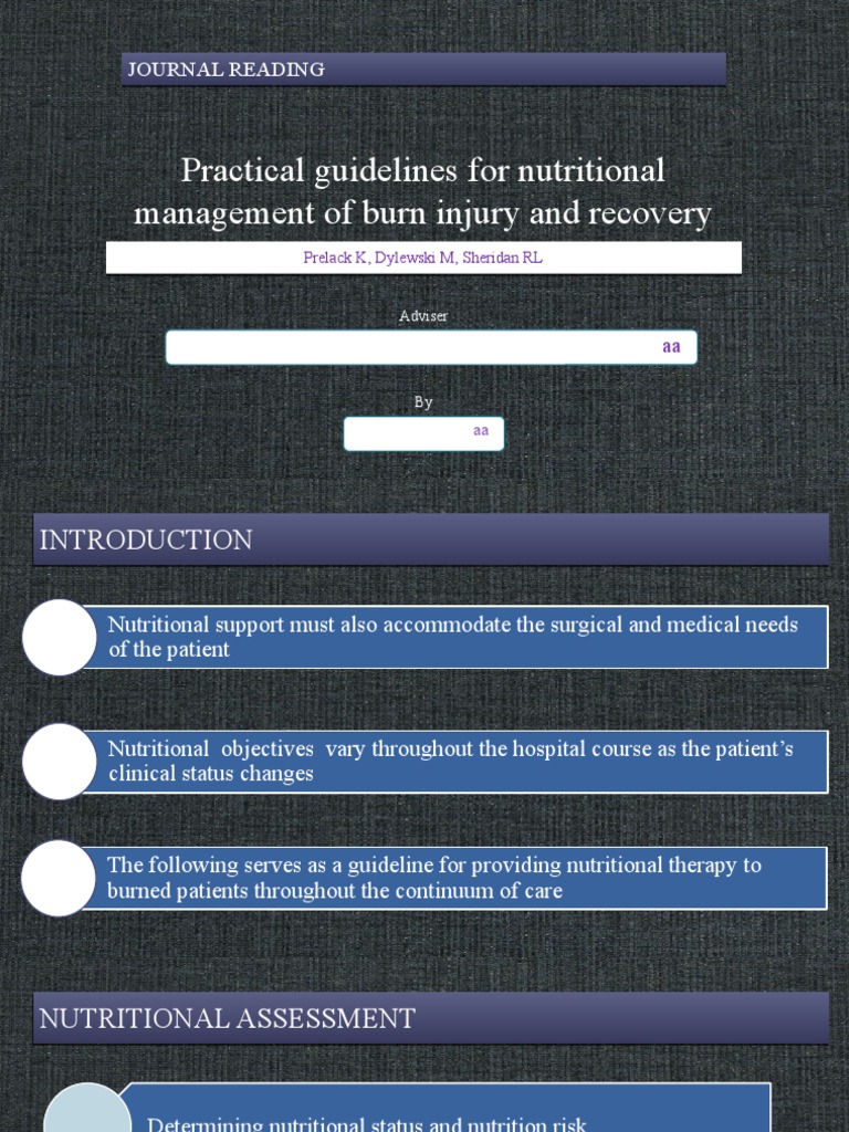 Practical Guidelines For Nutritional Management of Burn (English) | PDF ...