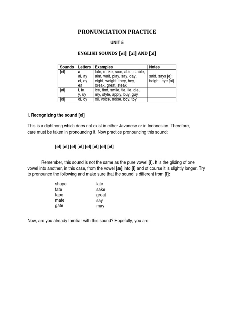 (Ei) (Ai) AND (Ɔi) | Download Free PDF | Vowel | Phonetics