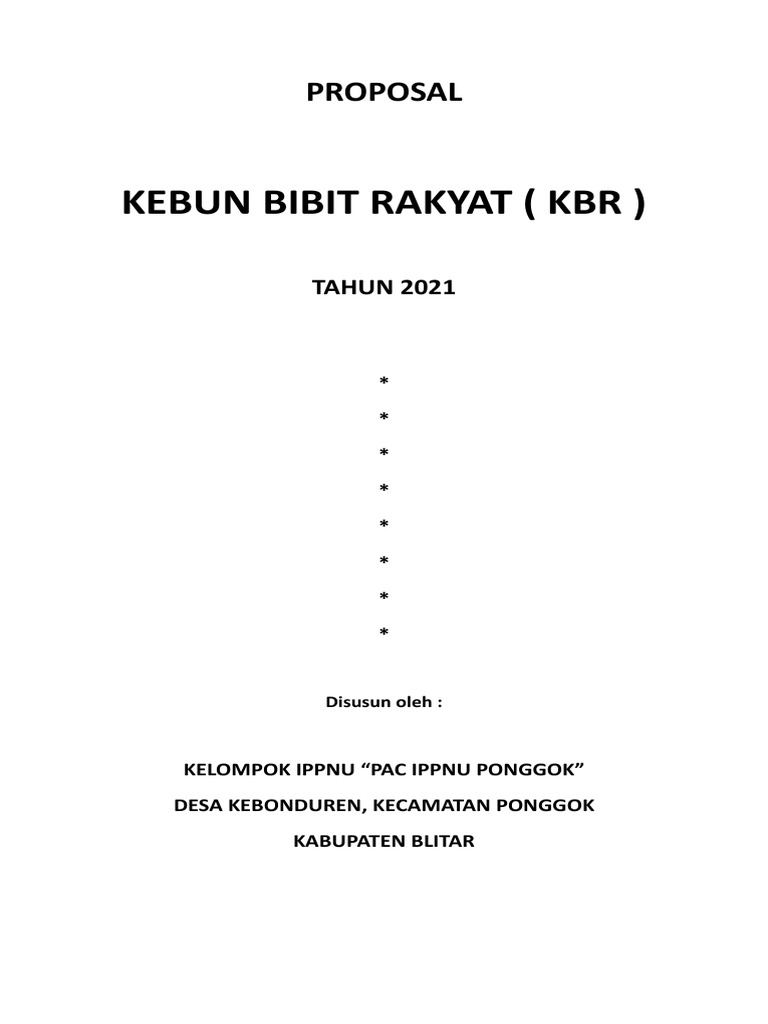 PROPOSAL KBR PAC IPPNU Ponggok | PDF