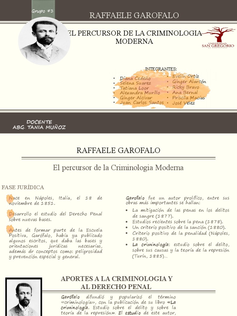 Raffaele Garofalo | PDF | Criminología | Derecho penal