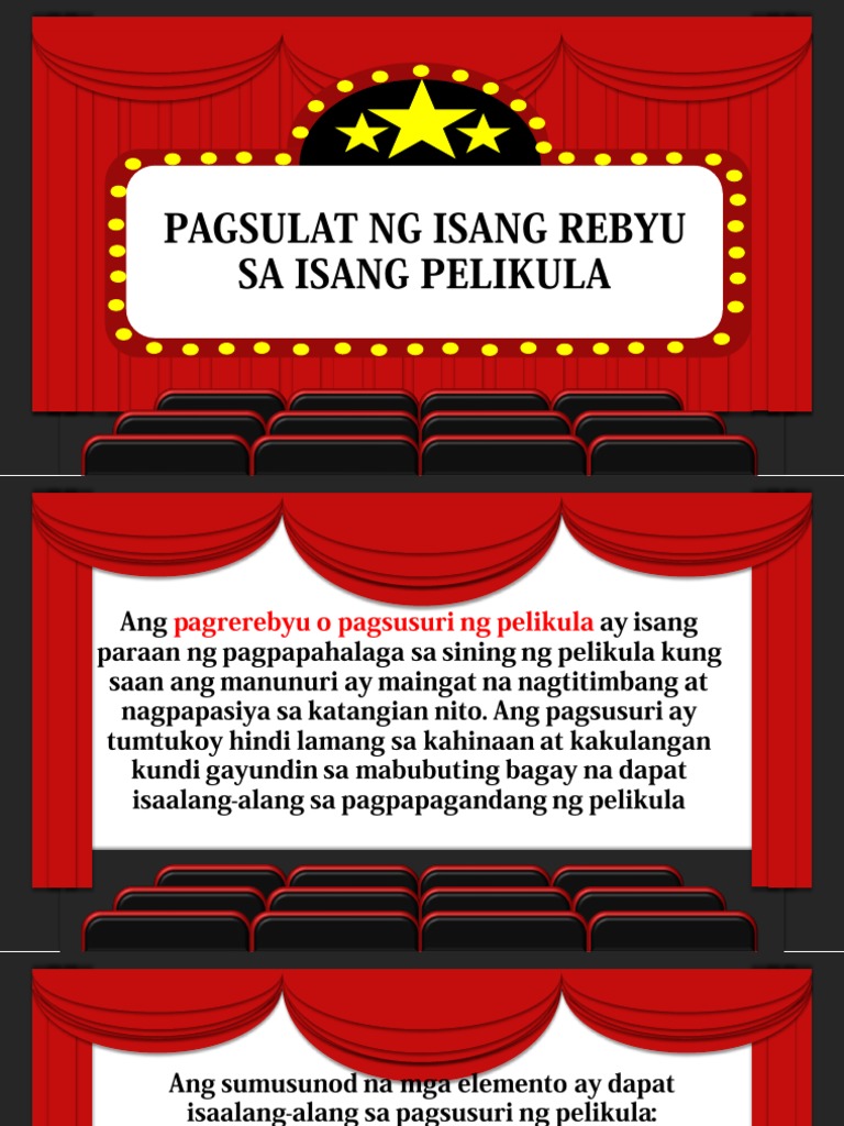 Pagsulat NG Isang Rebyu Sa Isang Pelikula | PDF