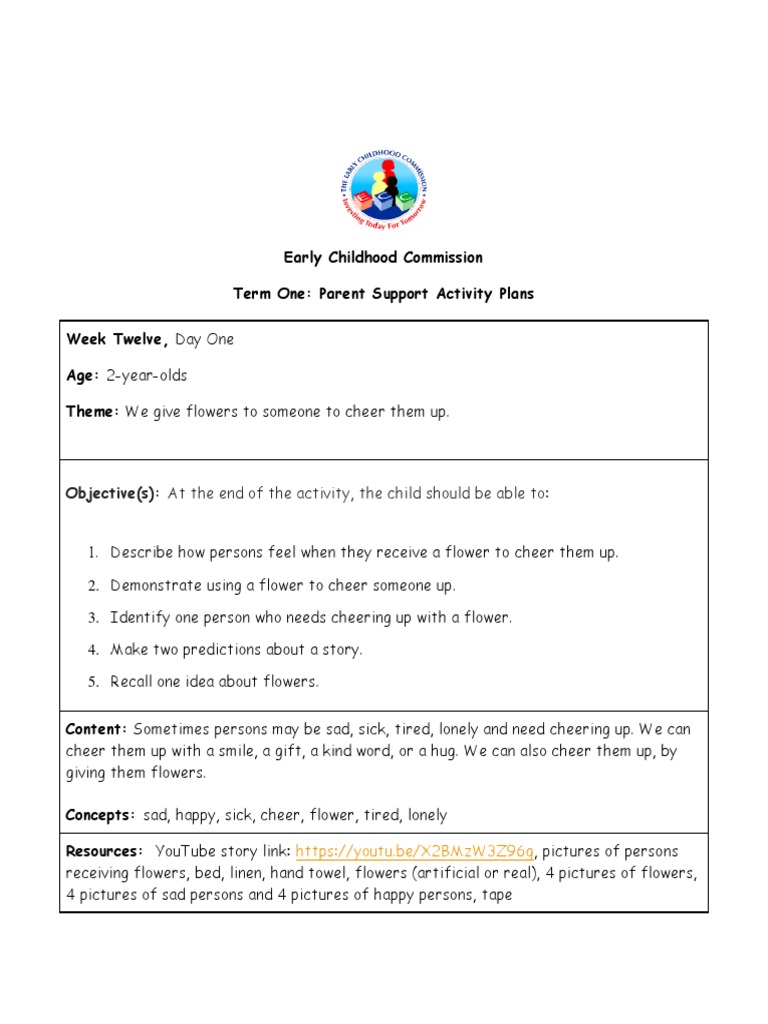 Flowers: Cheer Up Activities for Toddlers | PDF | Petal | Flowers