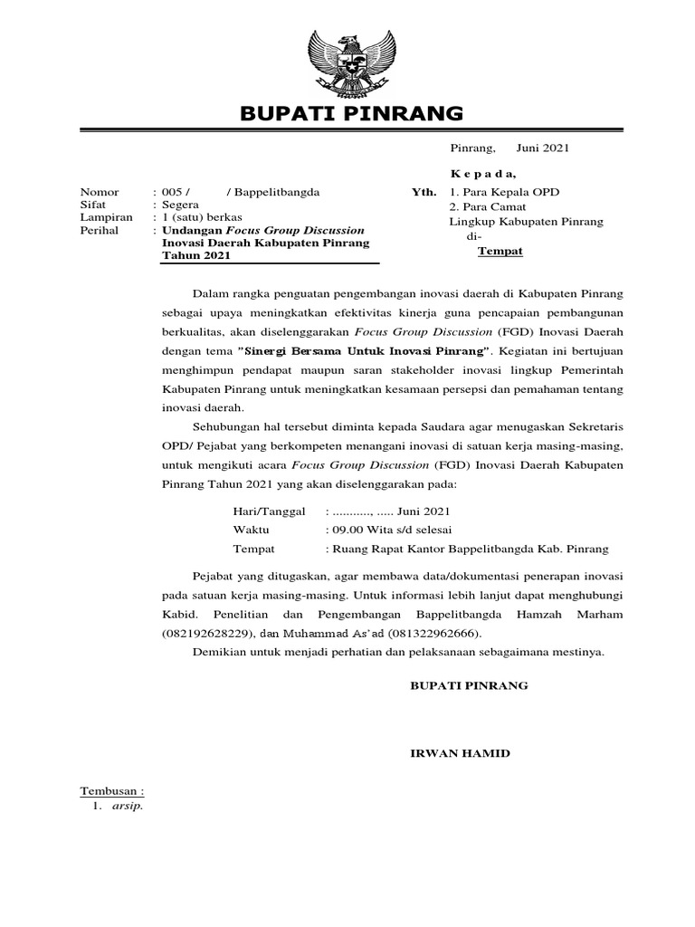 Surat FGD 2021 | PDF