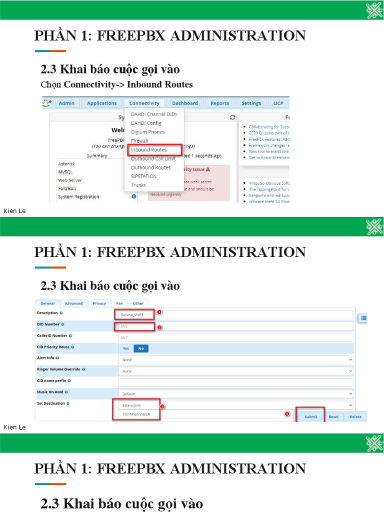 Bai2 - Cau Hinh FreePBX | PDF