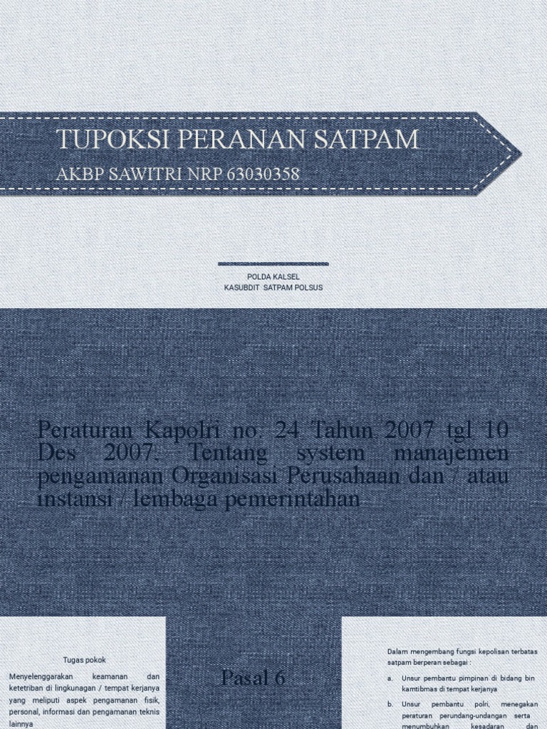 Tupoksi Satpam | PDF