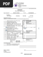 CSC Processing Checklist | PDF | Government