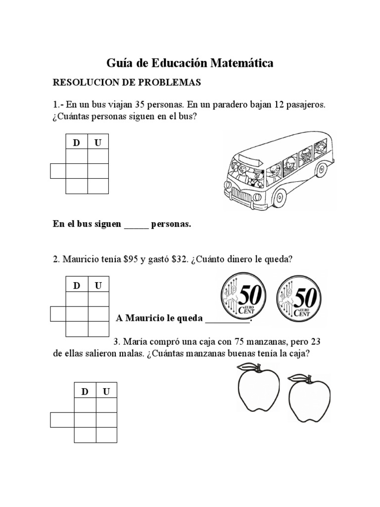 Problemas Matemáticos para Segundo Básico | PDF