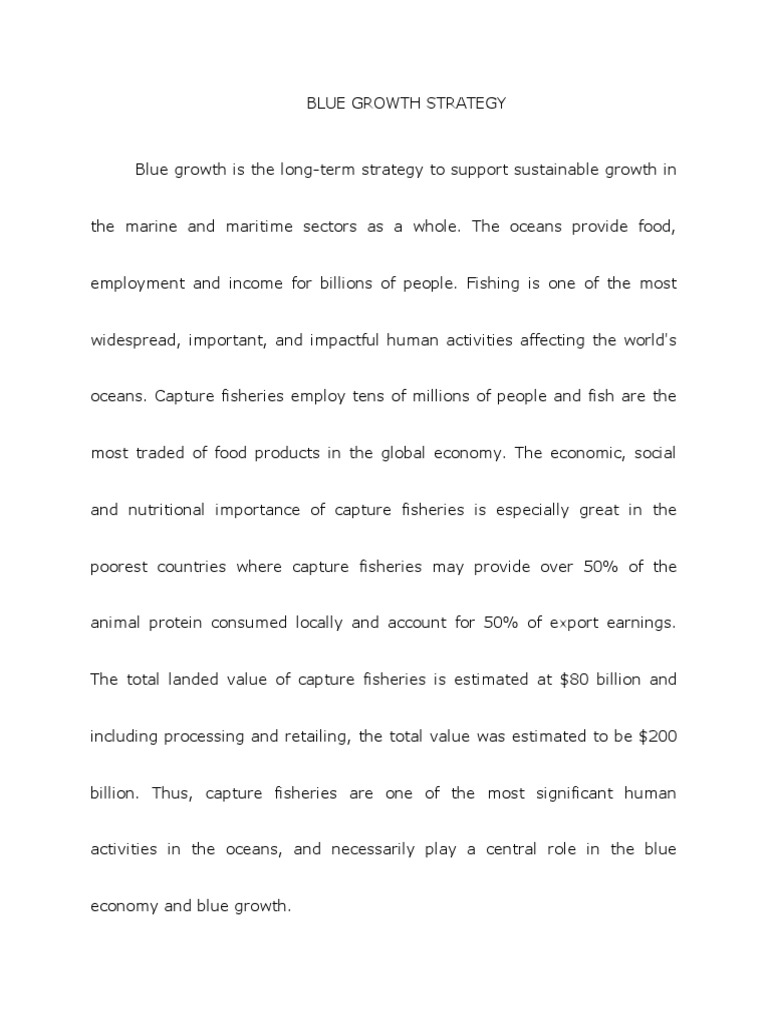 Blue Growth Strategy | PDF | Fishery | Sustainability