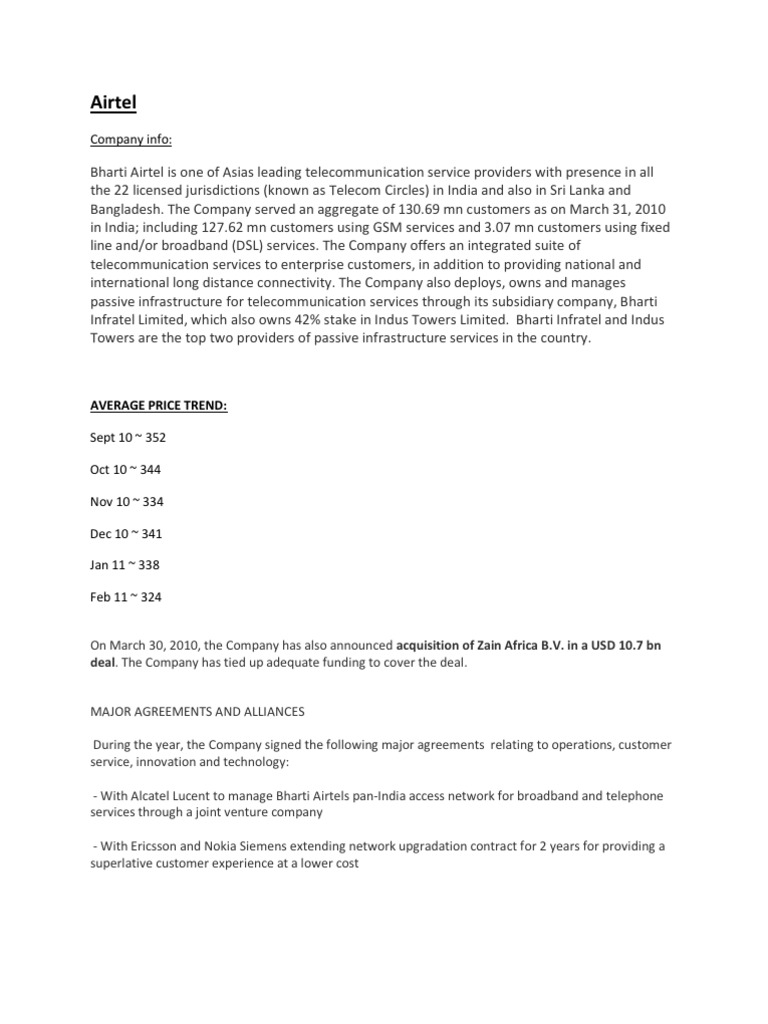 Airtel Network Ownership Insights | PDF | Computer Networking | Electronics