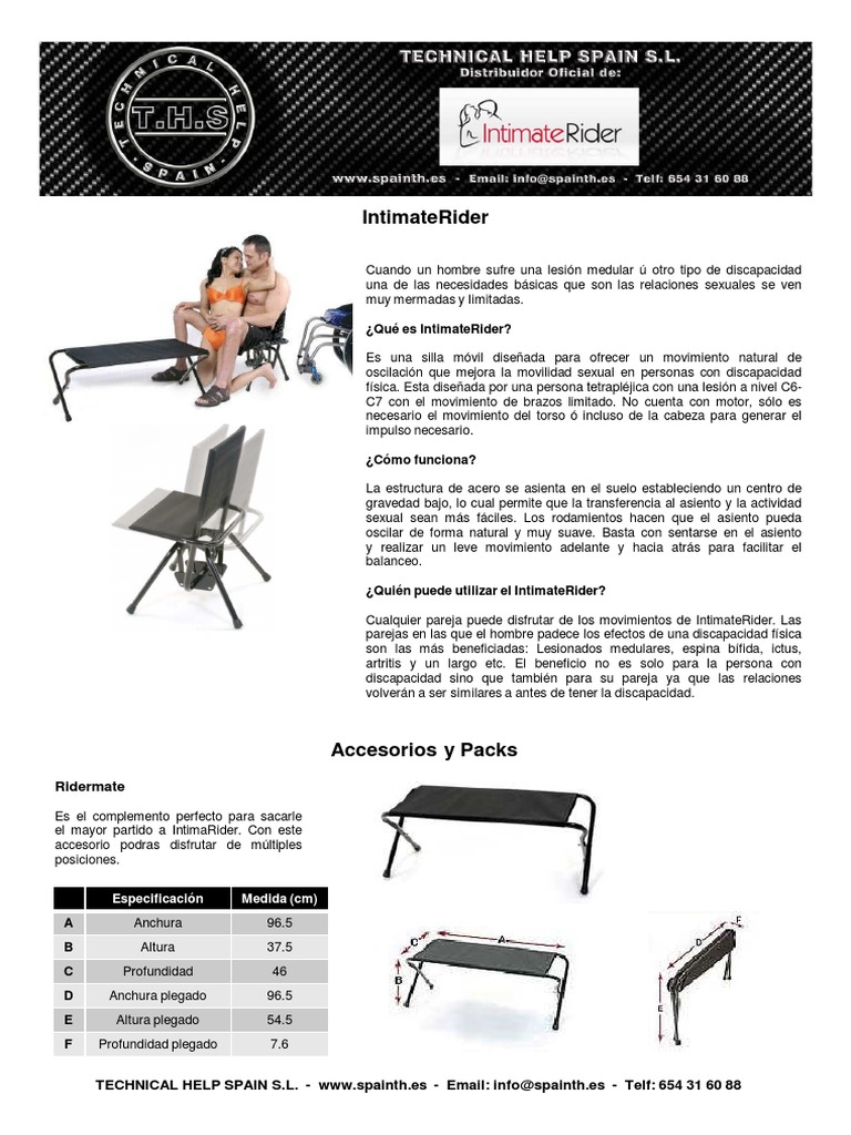 Intimaterider - Dosier - Informativo | PDF | Invalidez | Medicina CLINICA