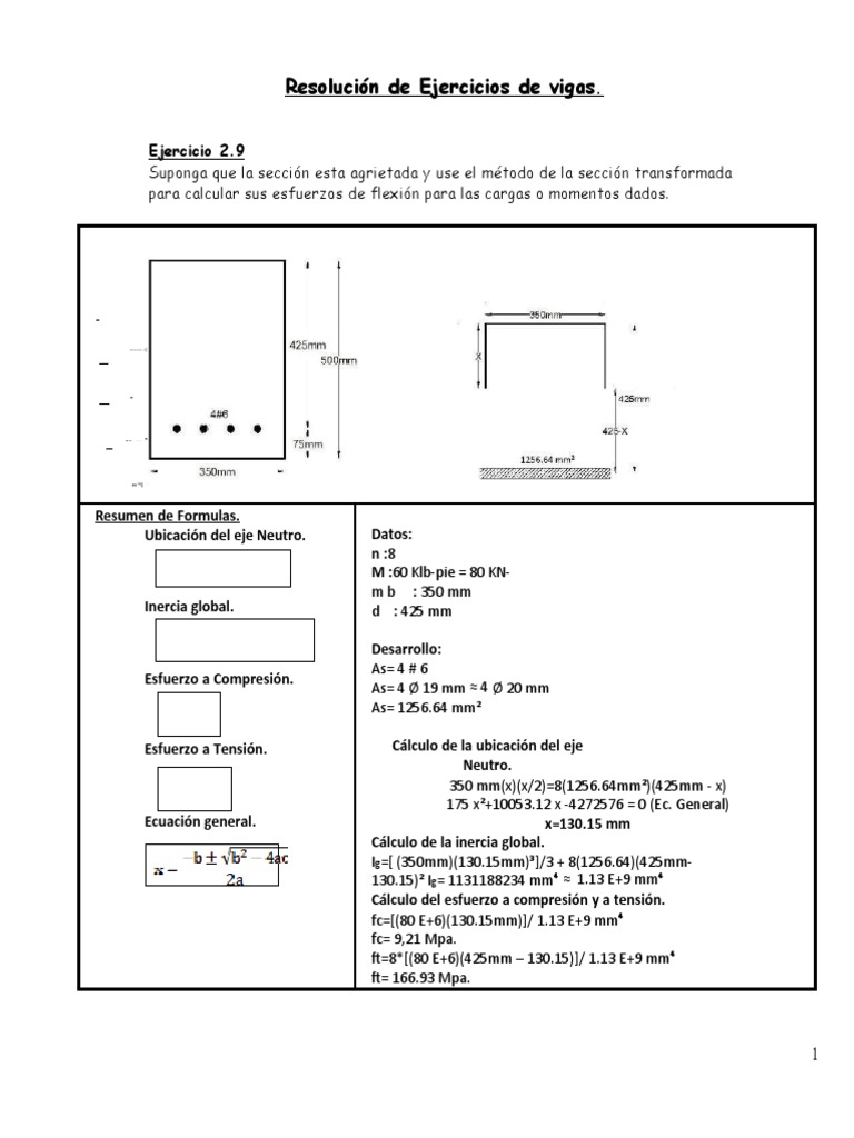 Ejercicios Resueltos de Vigas | PDF | Doblar | Mecánica de sólidos