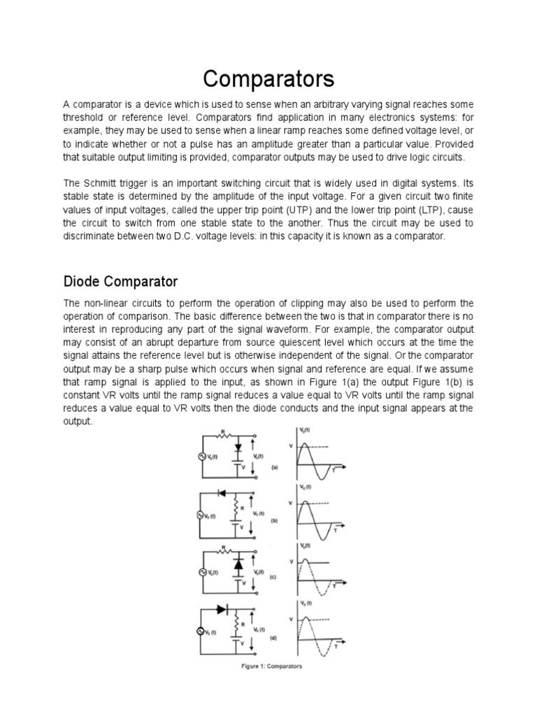 Comparators | Download Free PDF | Electronic Circuits | Computer Science