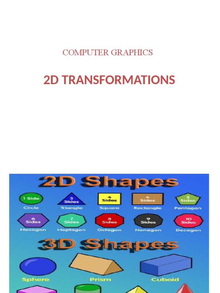2d Transformation Pdf Cartesian Coordinate System 2 D Computer Graphics