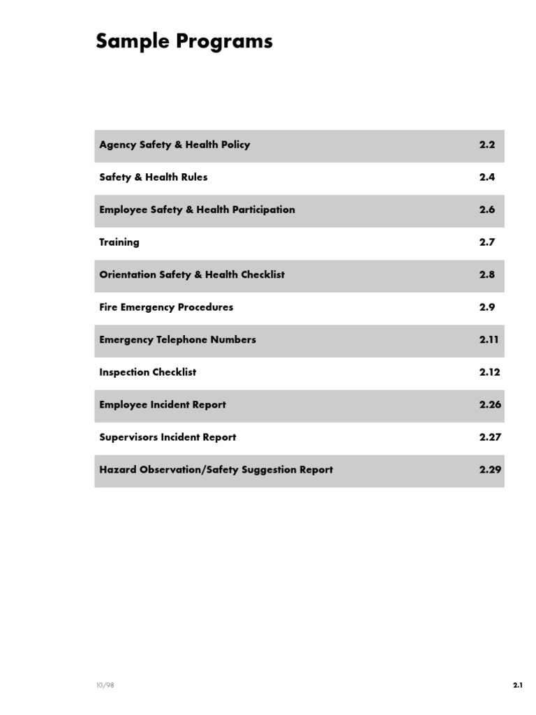 Safety Program Sample | PDF | Fires | Traffic Collision