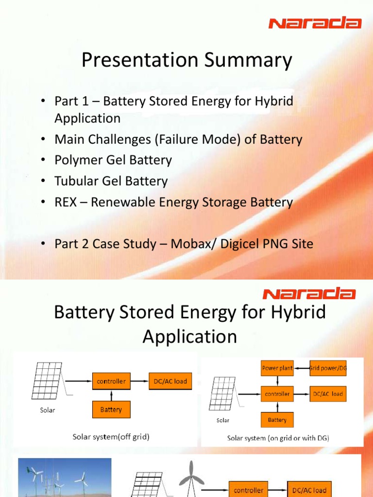 Narada Battery For Hybrid Solution | PDF | Energy Technology | Energy Storage