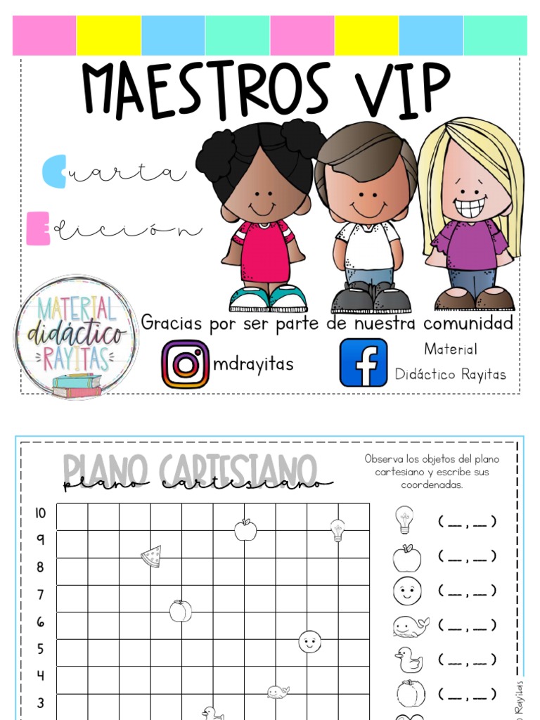 Hoja De Trabajo Del Plano De Coordenadas, Quinto Grado Coordenadas