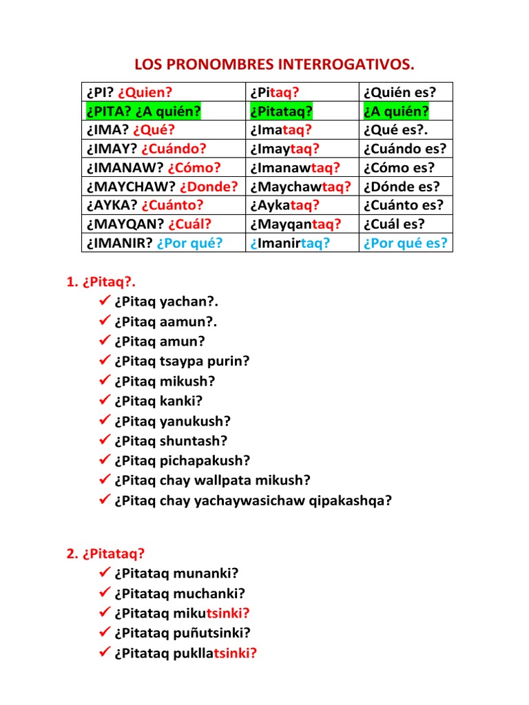 Solo Pronombres Interrogativos. | PDF | Entretenimiento (general) | Ajedrez