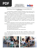 Department of Education: Rapid Mathematics Assessment Accomplishment ...