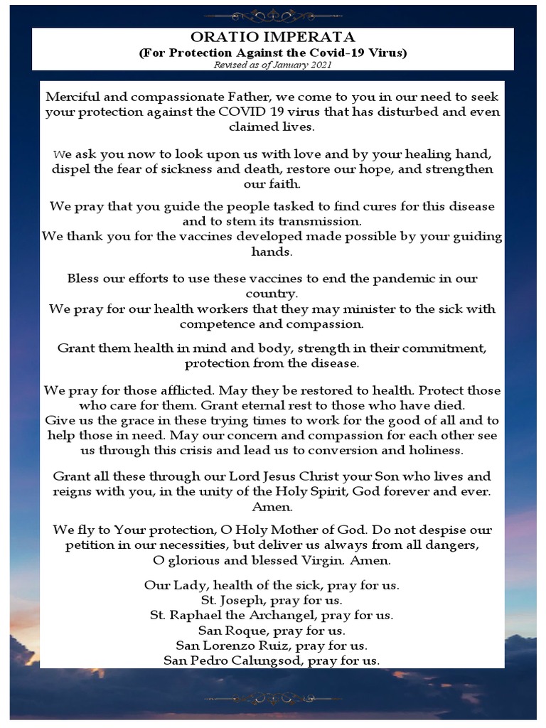 ORATIO IMPERATA Revised | PDF