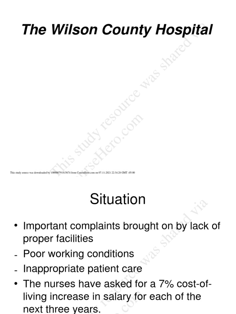 The Wilson County Hospital | PDF | Health Care | Health Sciences