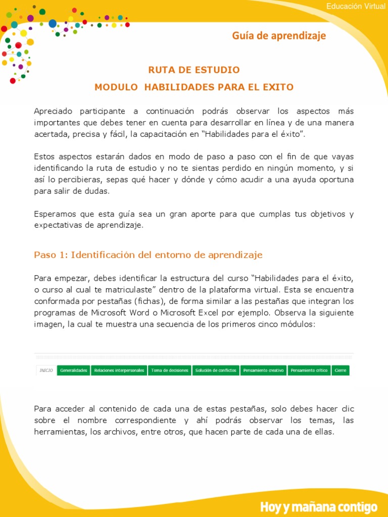 Guía de Estudio: Habilidades para el Éxito | PDF | Aprendizaje | Internet