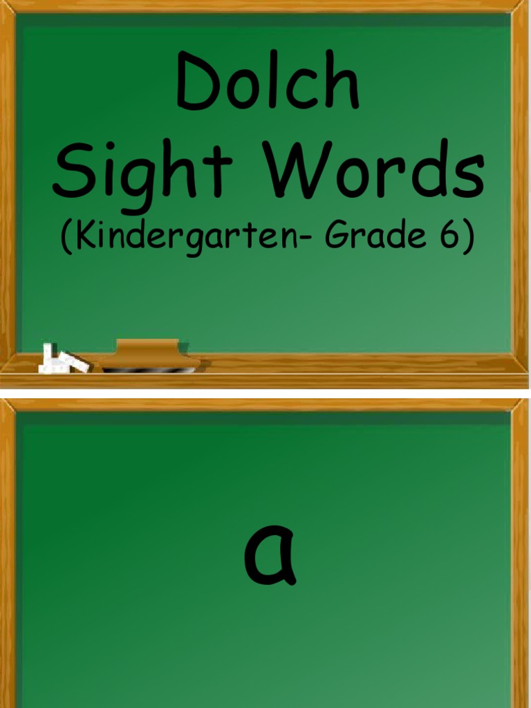 Dolch Sight Words For K-6 | PDF