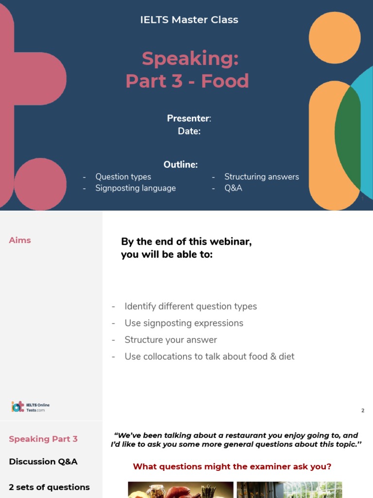 Speaking - Part 3 Handout - 0 | PDF | Question | Restaurants