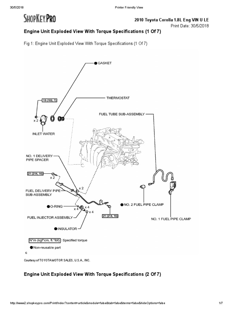 Engine Unit Exploded View With Torque Specifications (1 of 7 ...