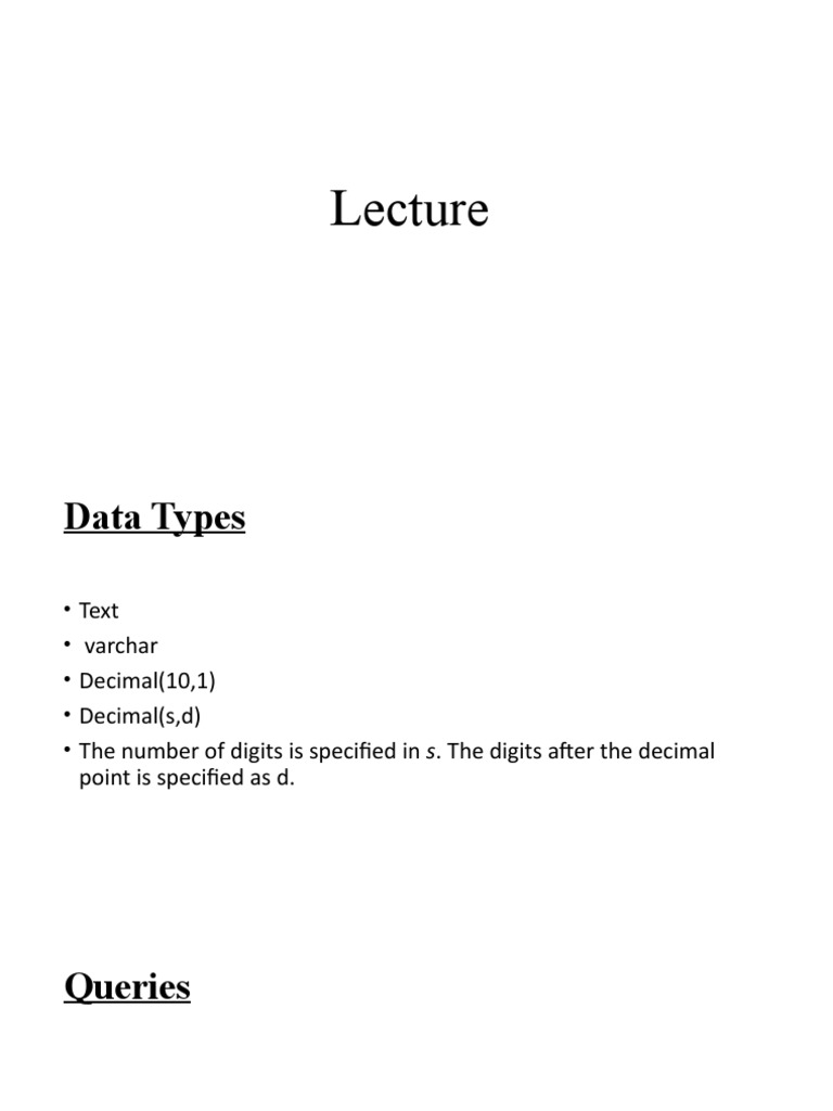 Queries | PDF | Sql | Computer Programming Queries | PDF | Sql | Computer Programming