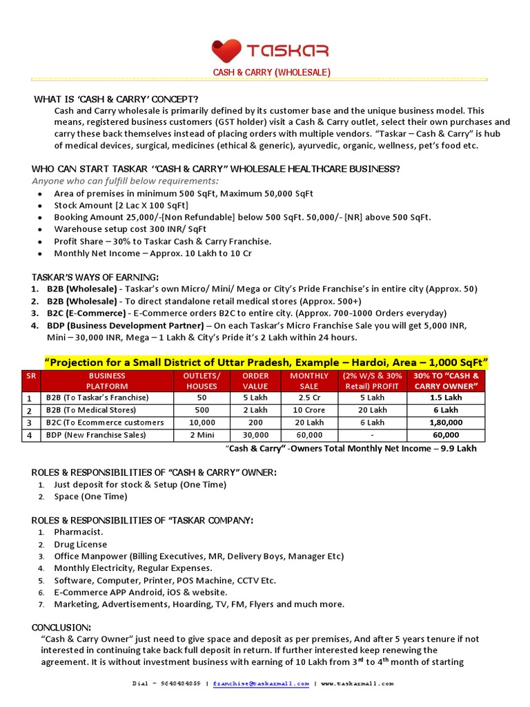 Taskar - Cash & Carry - Wholesale | PDF | Retail | E Commerce