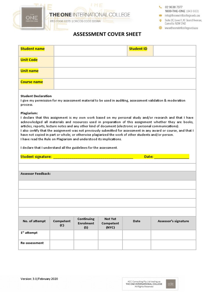 CHCDIV002 Student Assessment Tool - v4.0 - 01.03.20 | PDF | Educational ...