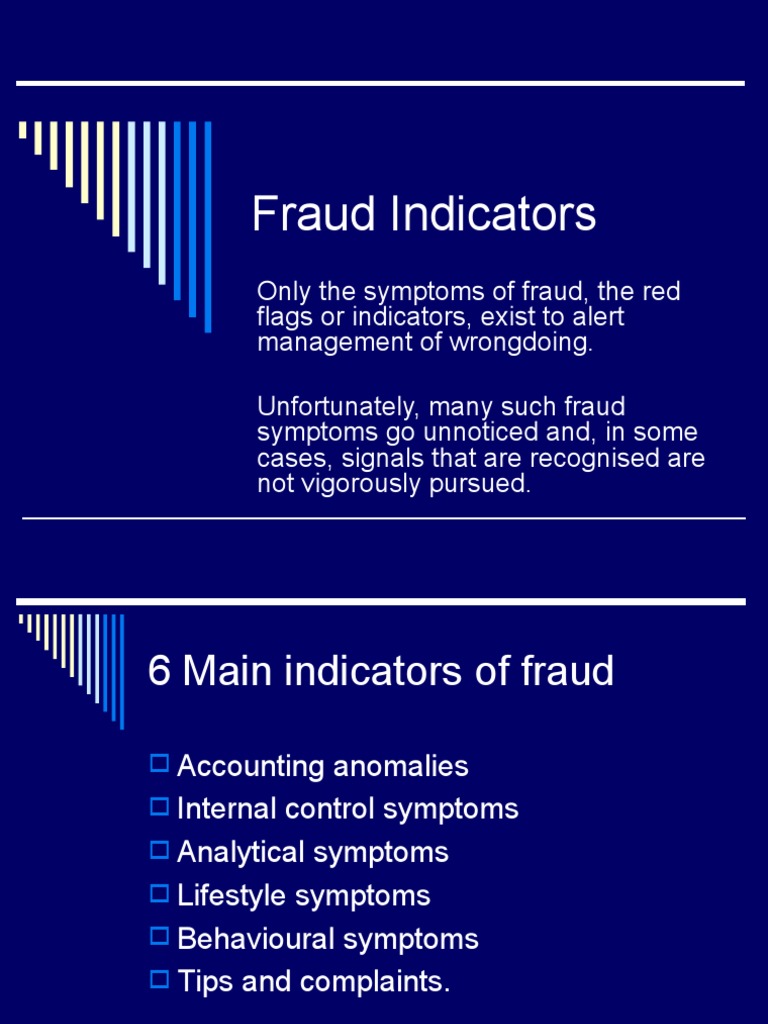 Key Indicators of Fraud Detection | PDF | Embezzlement | Fraud