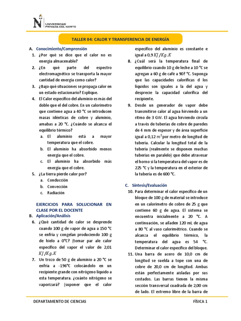 Calor y Transferencia de Energía en Física | PDF | Calor | Temperatura