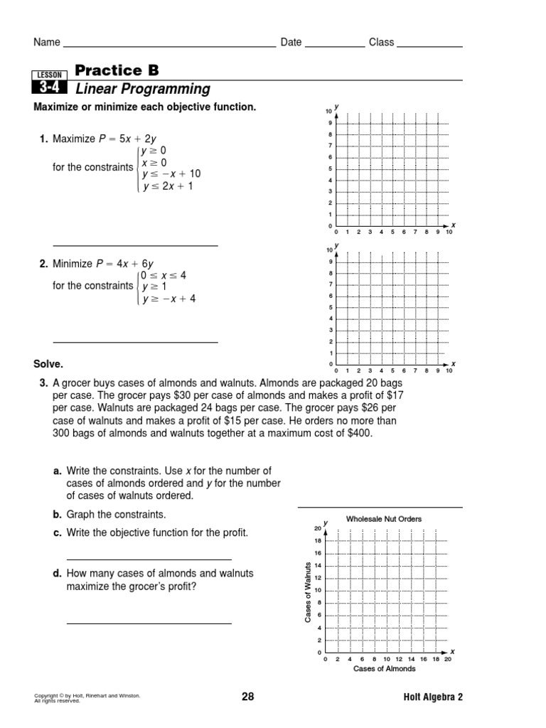 Linear Programming Quiz | PDF | Linear Programming | Mathematical ...