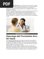 Formulario Avc 01 | PDF