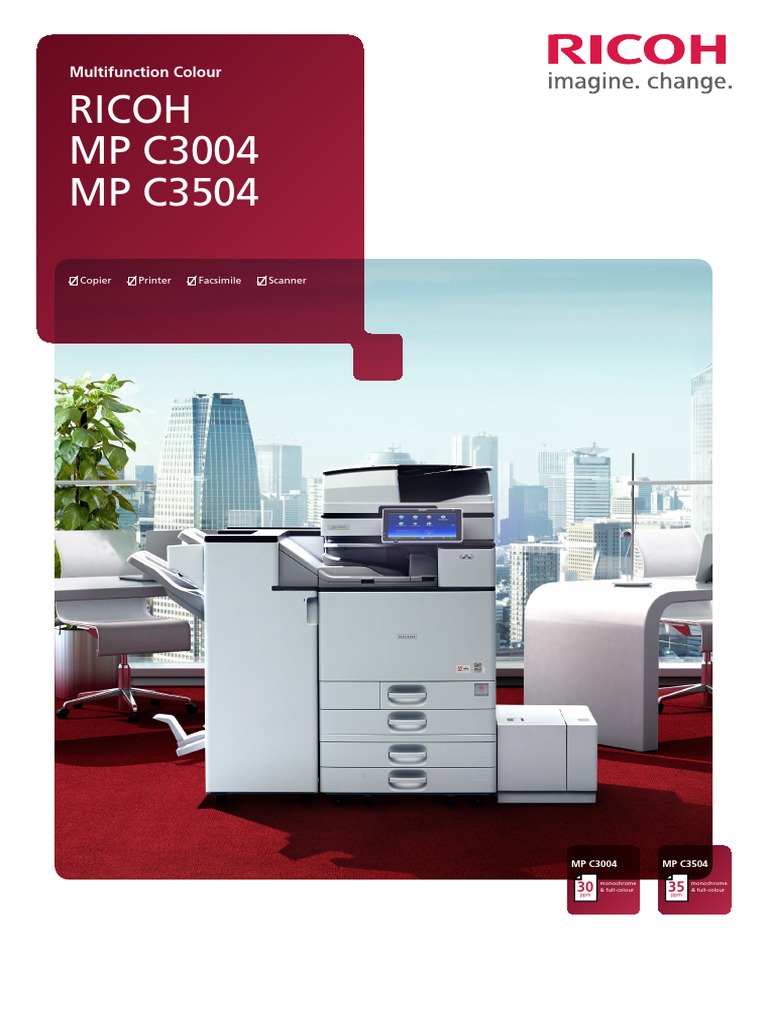 Ricoh MP C3004 MP C3504: Multifunction Colour | PDF | Image Scanner ...