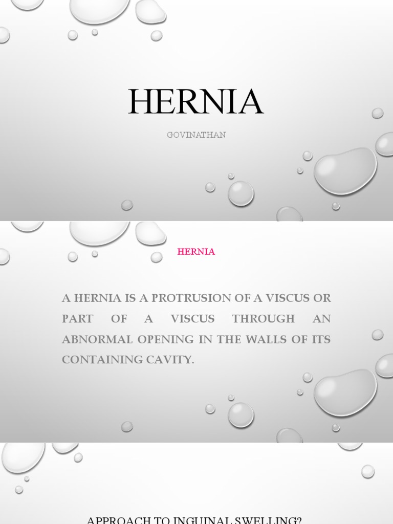 Hernia and Scrotal Swelling, Edited | PDF | Medicine | Diseases And ...