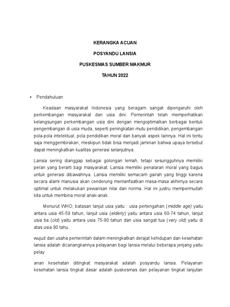 Kak Lansia 2022 | PDF