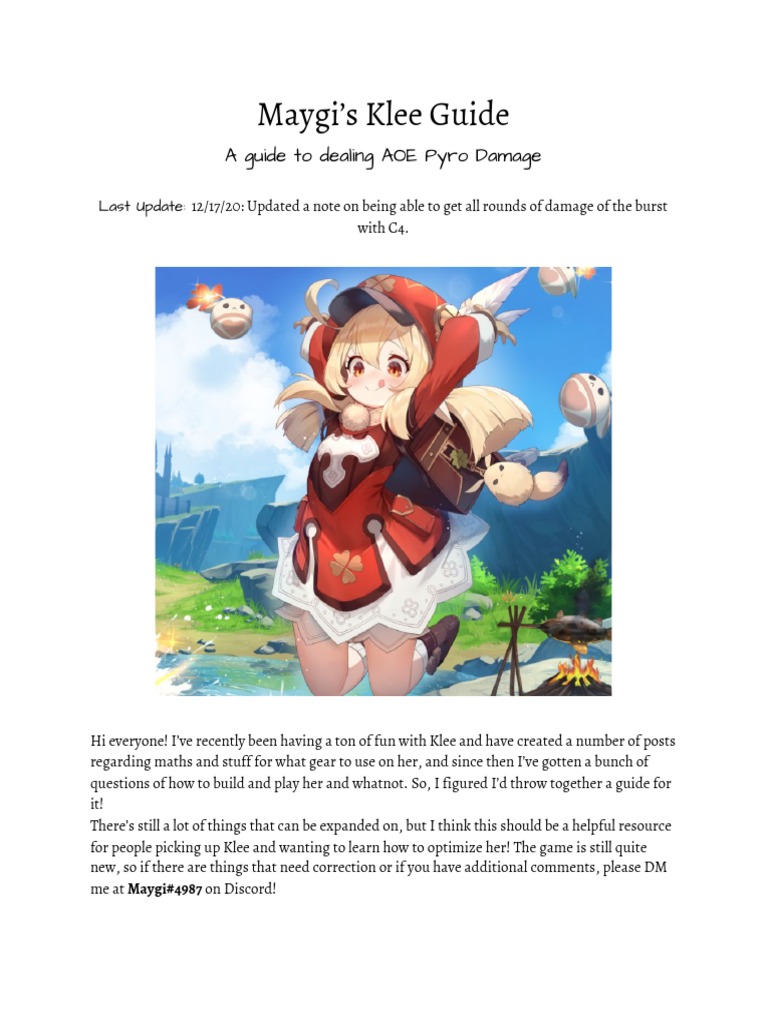 Maygi's Klee Guide | PDF | Nature