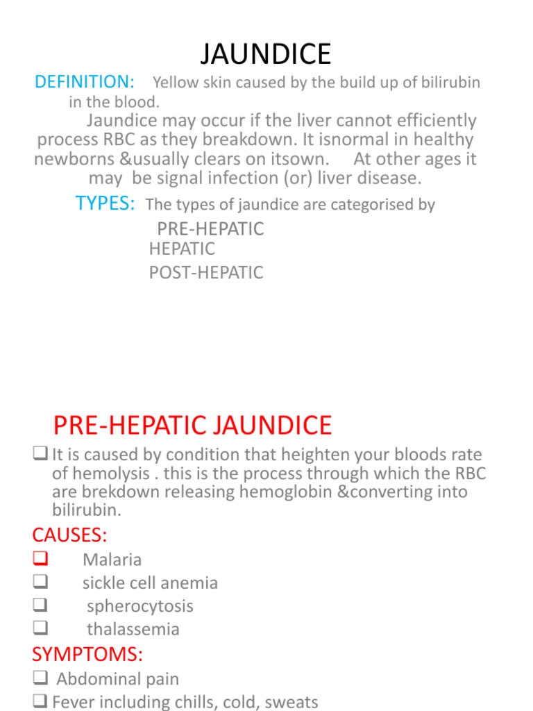Jaundice: Types | PDF | Cirrhosis | Liver