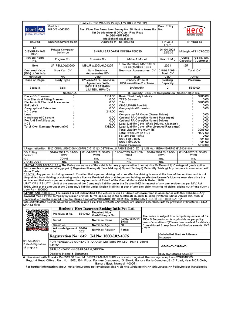 Broker:: Hero Insurance Broking India Pvt. LTD | PDF | Liability ...