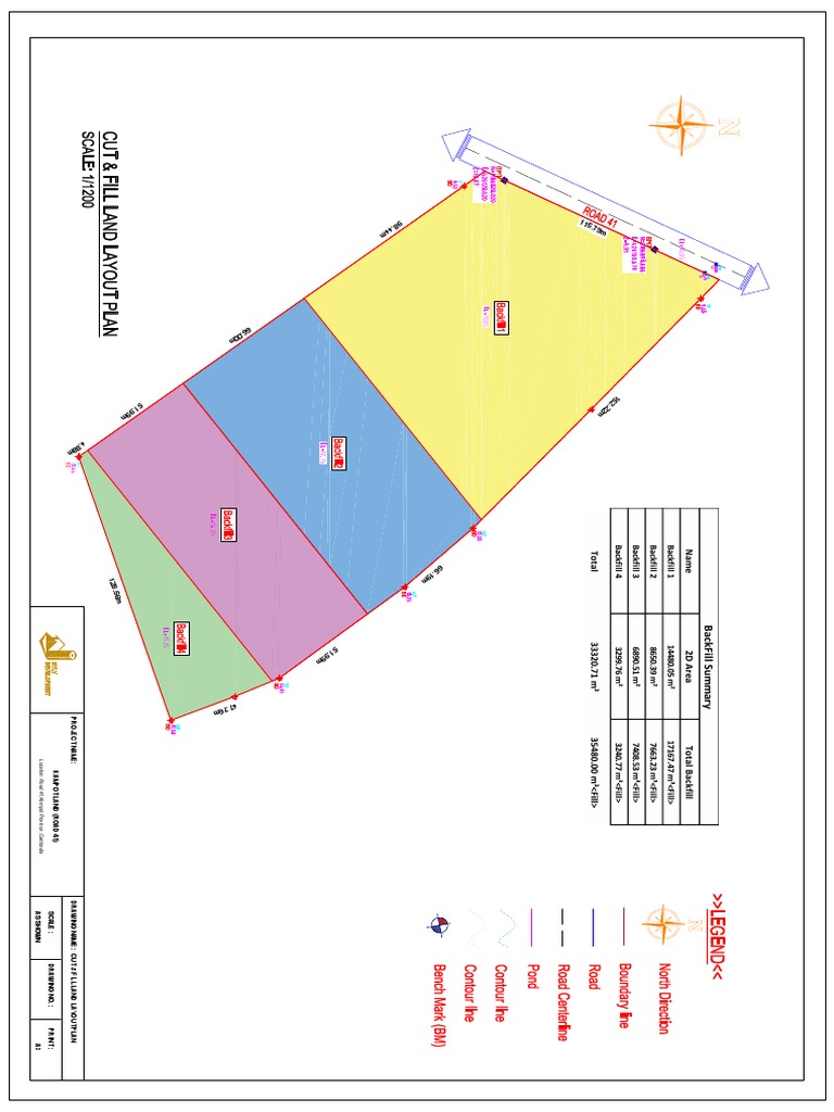 2-Cut and FIll Land Layout Plan (Road 41) | PDF