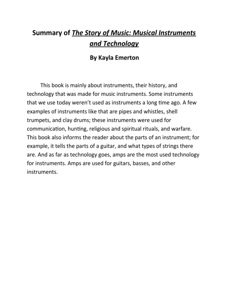 The Story of Music Story | PDF | Social Science | Art